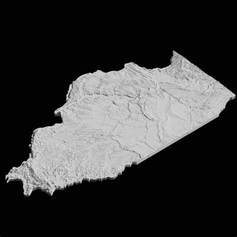 3d Printable Usa State Of Illinois Topographic Map 3d Terrain