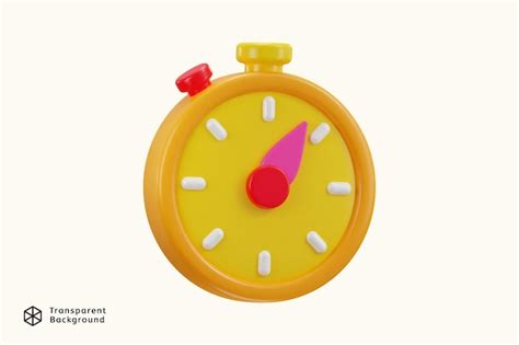 Premium Psd Stopwatch Timer Icon 3d Rendering Vector Illustration