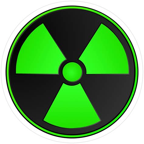 Green Radioactive Symbol Sticker Radioactive Symbol Science Stickers