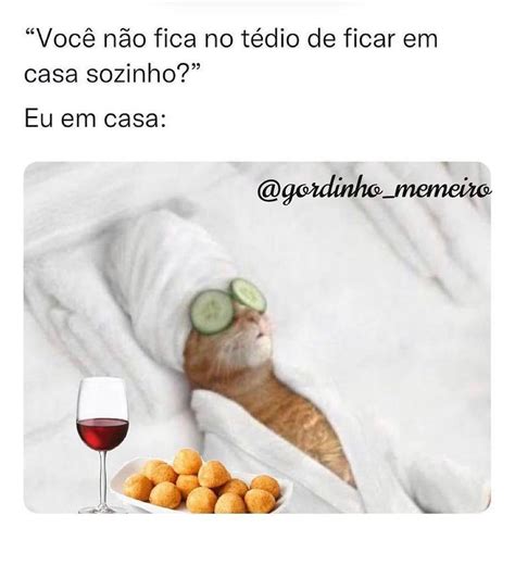 Você Não Fica No Tédio De Ficar Em Casa Sozinho Eu Em Casa Memes
