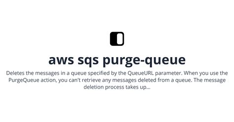 Aws Sqs Purge Queue Fig