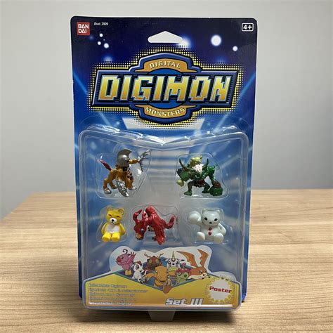 Vintage Digimon Digital Monsters Collectable Set 3 Bandai Mini Figures