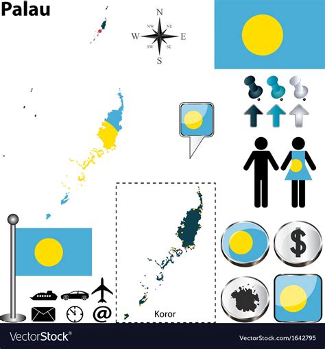 Palau Map Royalty Free Vector Image Vectorstock