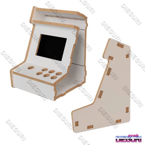 3d File Mini Arcade Bartop Machine Cabinet Cnc Router Dxf Plans