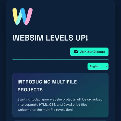 Multifile Is Out Websim Levels Up