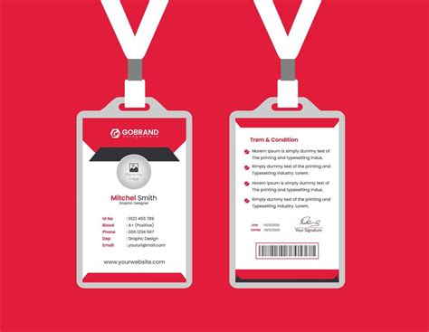 Id Card Template Design 10700437 Vector Art At Vecteezy