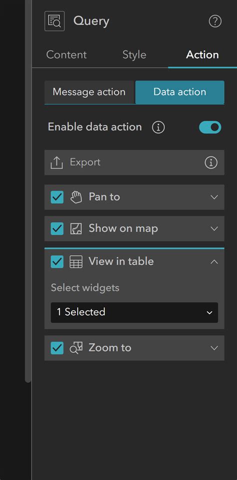 Query Result Actions Statistics In Experience Bu Esri Community