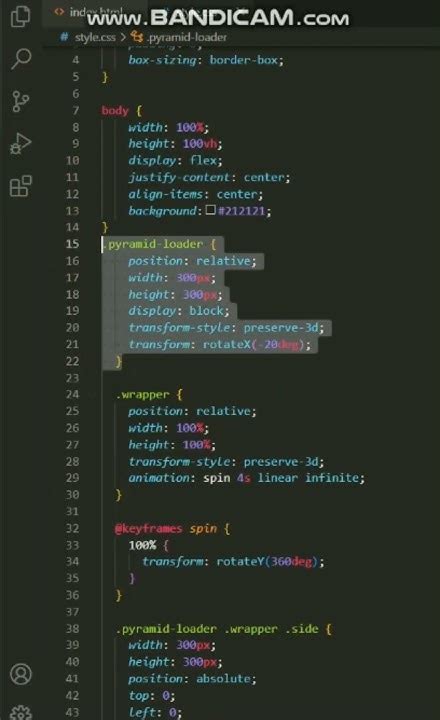 Pyramid Animation Css Html Youtube