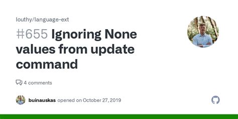 ignoring none values from update command · issue 655 · louthy language