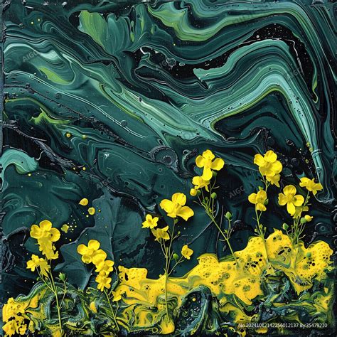 Ai创作图液态流体花纹装饰画 装饰画流体画印花 流体花纹装饰画 流体画图片 抽像艺术意境装饰背景 抽象油图片 装饰画流体画 绿色油画素材 夹丝装饰画流体画印花 油菜花装饰画 流彩流体浇筑画