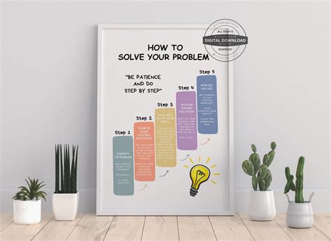 Problem Solving Poster Size Of The Problem Classroom Poster Decor Classroom Set Up Calming