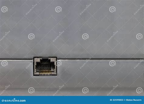 RJ Port Stock Image Image Of Close Plug Cat Contact