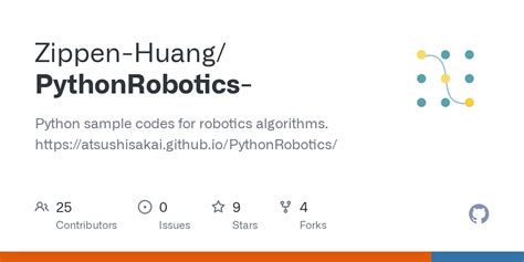 Github Zippen Huangpythonrobotics Python Sample Codes For Robotics