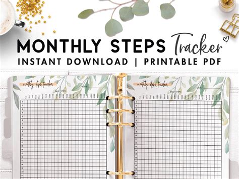 Free Printable Monthly Steps Tracker Template World Of Printables