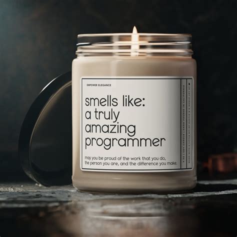Smells Like A Truly Amazing Programmer Candle Programmer T Coder T T For Programmer