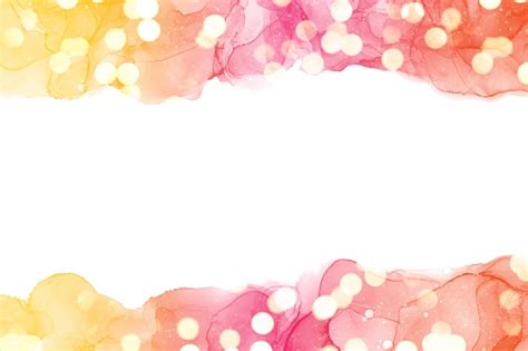 알코올 잉크 아트 및 보케 조명 배경 템플릿입니다 상단과 하단의 빨간색 그라데이션 웨이브 빨강에 대한 스톡 벡터 아트 및 기타 이미지 빨강 추상적인 추상적인 배경