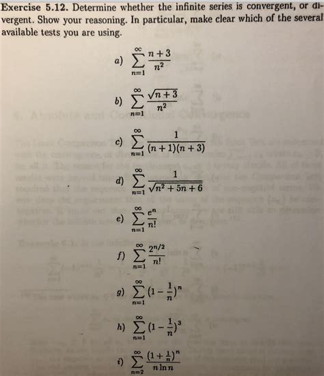 Solved Exercise Determine Whether The Infinite Series Chegg