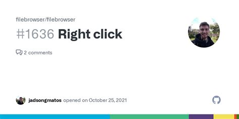 Right Click Issue 1636 Filebrowser Filebrowser GitHub