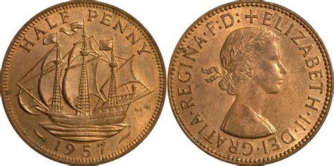 Half Penny 1956 British Coins Price Guide And Values Coins And