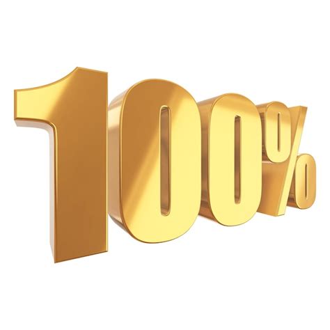 Premium Photo 100 Percent On White Background