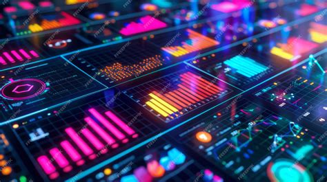 Concept Of Big Data Visualization With Vibrant Layered Charts And