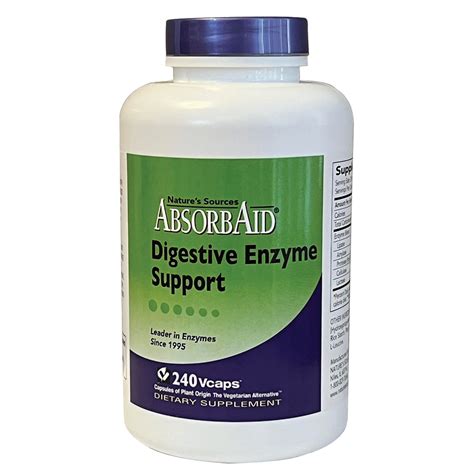Absorbaid Digestive Enzyme Support 240 Capsules Apicella Health Store