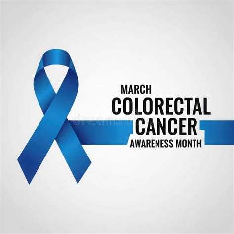 Blue Ribbon For Colorectal Cancer Awareness Month Isolated On White