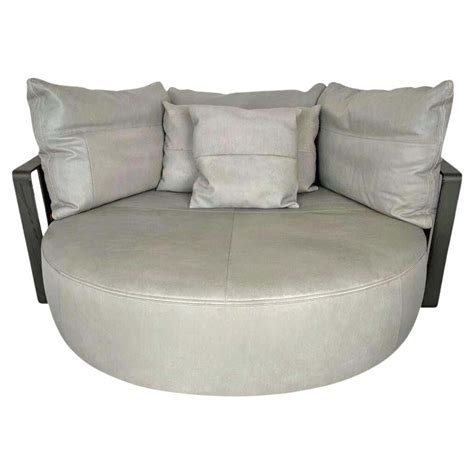 Yellow Leather Sofa By Jean Marie Massaud For Poltrona Frau One Arm