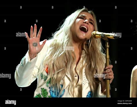 Kesha Performs Praying At The 60th Annual Grammy Awards At Madison