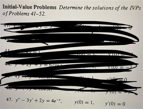 Solved Initial Value Problems Determine The Solutions Of