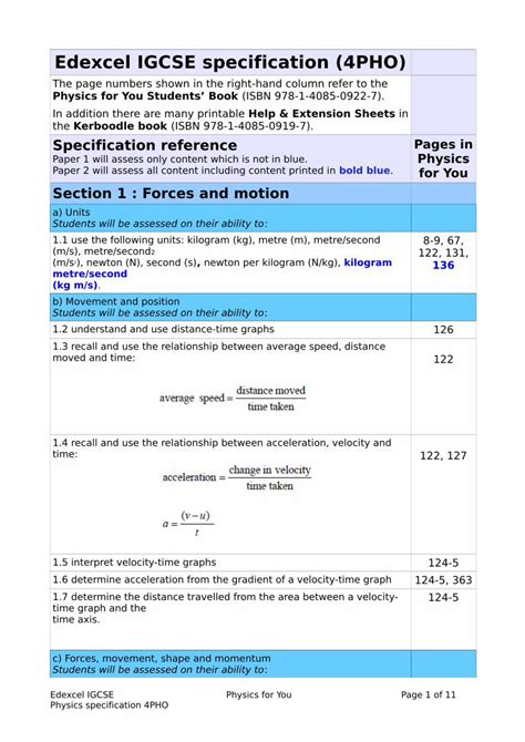 Pdf Edexcel Igcse O Level Physics Syllabus Dokumentips