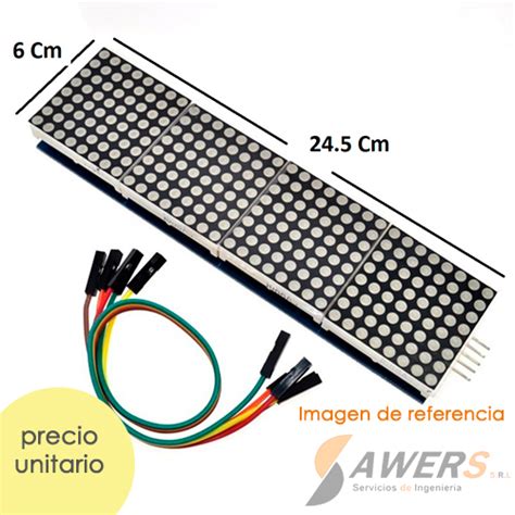 Matriz De Led 32x8 Driver Max7219 24x60mm