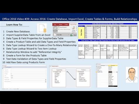 Free Video Access Create Database Tables Relationships Import Excel Table Too From