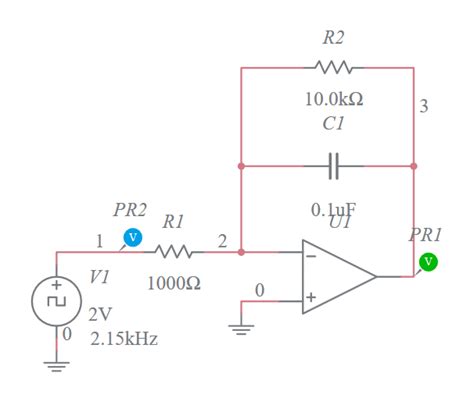 Design Of Integrator Circuit Using Op Amp Circuit Diagram