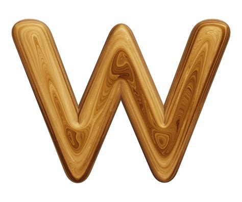 Premium Photo Wooden Alphabet Letter W For Education Concept