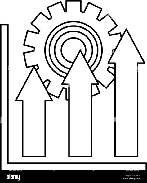 Business Diagram Arrows Gear Work Vector Illustration Design Stock Vector Image Art Alamy