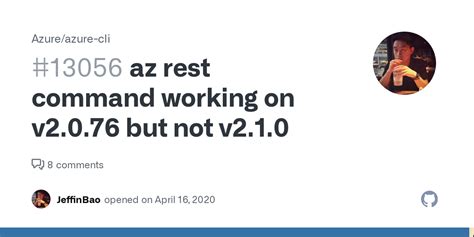 Az Rest Command Working On V2076 But Not V210 · Issue 13056
