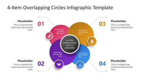4 Item Overlapping Circles Powerpoint Template