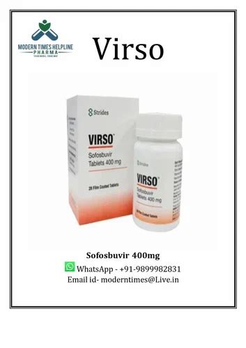 Virso Sofosbuvir Tablet 400 Mg At Best Price In New Delhi Id