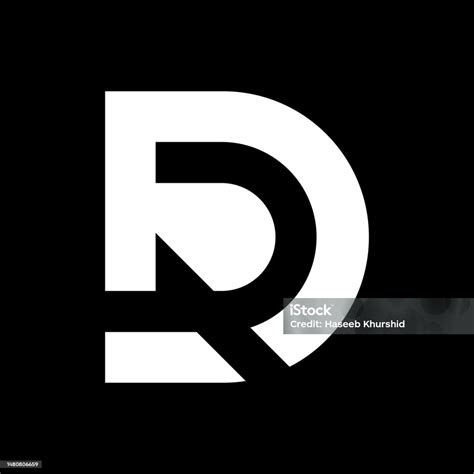 최소한의 Dr 로고 고급 배경에 Rd 편지의 아이콘입니다 Dr 모노그램 이니셜을 기반으로 한 로고 아이디어 전문적인 다양한 문자 기호와 배경에 Rd 로고 0명에 대한 스톡