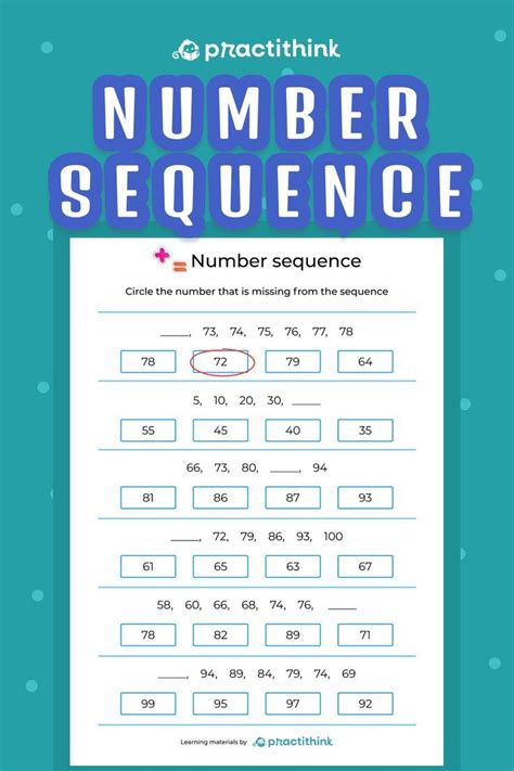 The Number Sequence Worksheet Is Shown With Numbers And Percentages In