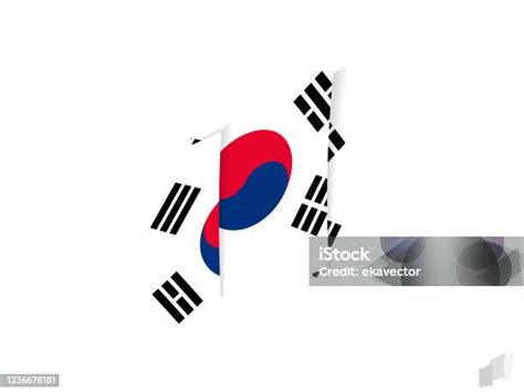 추상적 인 찢어진 디자인에 한국 국기 한국 국기의 현대적인 디자인 0명에 대한 스톡 벡터 아트 및 기타 이미지 0명 곡선 기 Istock