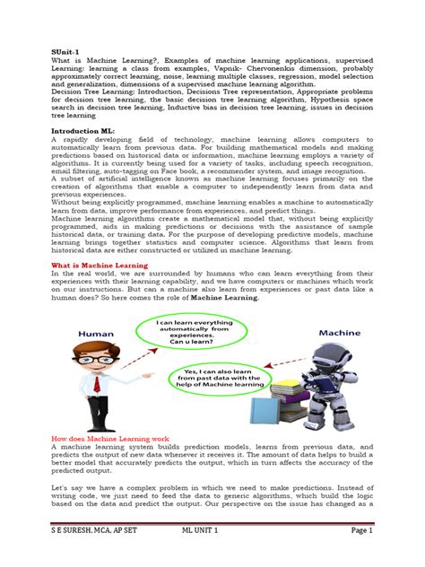 Mlunit 1 Pdf Pdf Machine Learning Statistical Classification