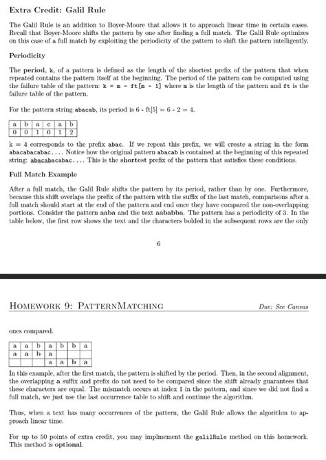 Solved The Galil Rule Is An Addition To Boyer Moore That