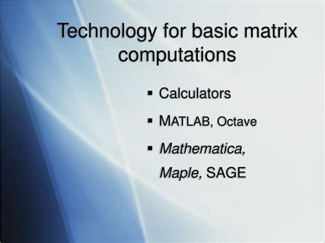 Ppt Teaching Linear Algebra Technology And Resources Powerpoint Presentation Id 235759