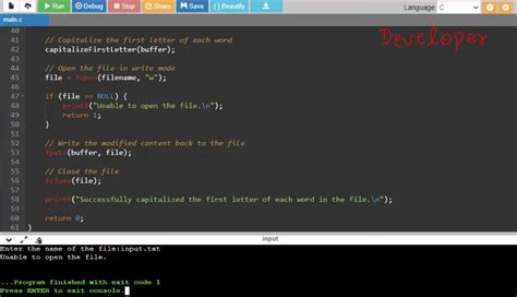 C Program To Capitalize First Letter Of Each Word In A File