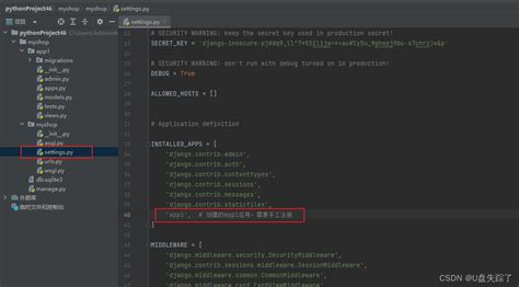 Django 注册应用 Csdn博客