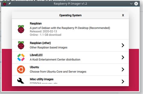 ubuntu os image options didn t show up and then did show up · issue 40 · raspberrypi rpi imager