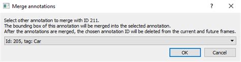 Merging An Annotation Id With The Currently Selected Annotation Id In