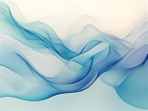 Abstract Fluid Blue Wave Design With Soft Gradients And Smooth Curves Creating A Calm Minimalist